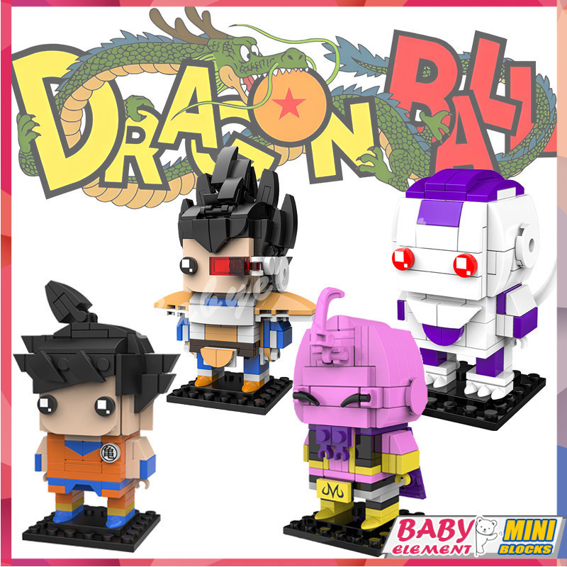 BrickHeadz Dragon Ball Building Blocks Son Goku Vegeta IV Frieza Majin ...