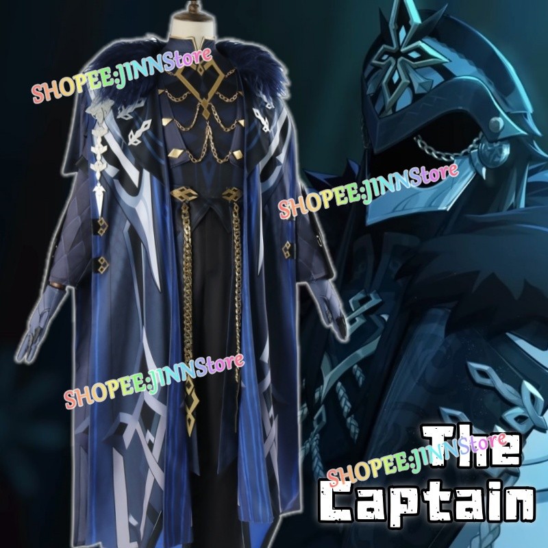 - JINN - THE CAPTAIN Cosplay Costume GENSHIN IMPACT FATUI II Capitano ...