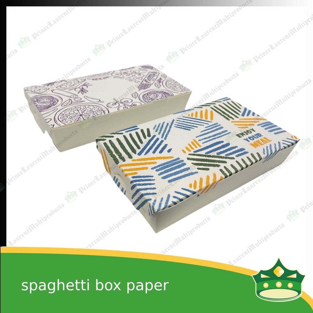 [20 pcs] paper spaghetti box laminated printed easy to assemble for ...