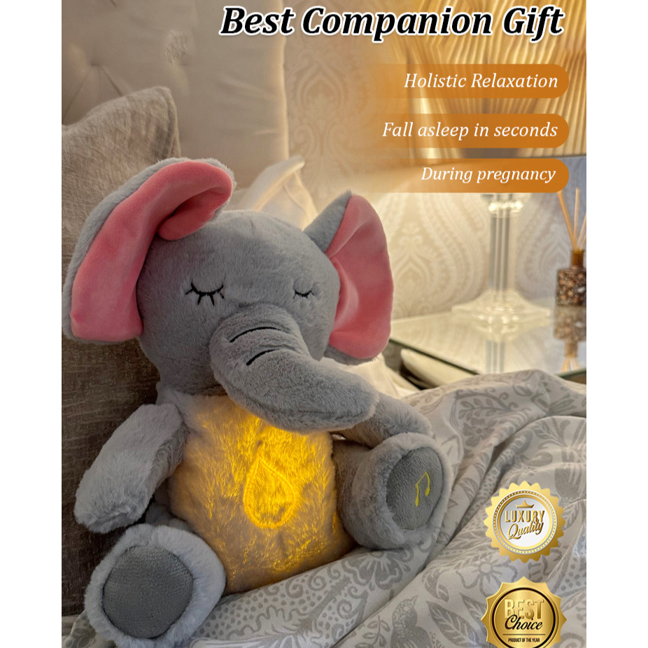 Newborn baby soothing toys elephant watertight dolls dolls breathing ...