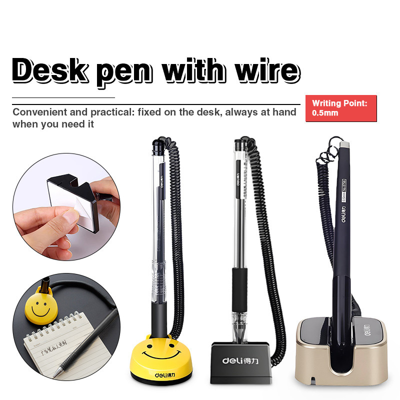 Table Top Pen, Black Counter Pen, Desk Table Pen Office Bank Stationery ...