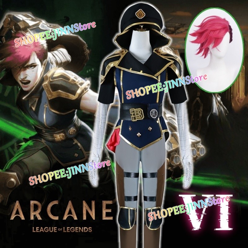 - JINN - Arcane：League of Legends CAITLYN VI Cosplay Costume Arcane ...