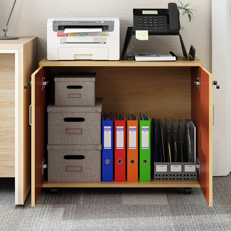 Low Cabinet Floor Cabinet Table Side Data File Cabinet with Lock Double ...