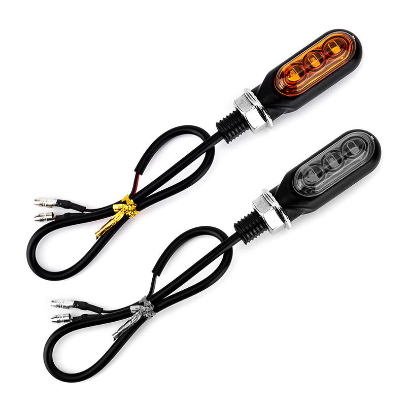 IGO Motorcycle Mini LED Turn Signal Lights Amber Flowing Directional ...