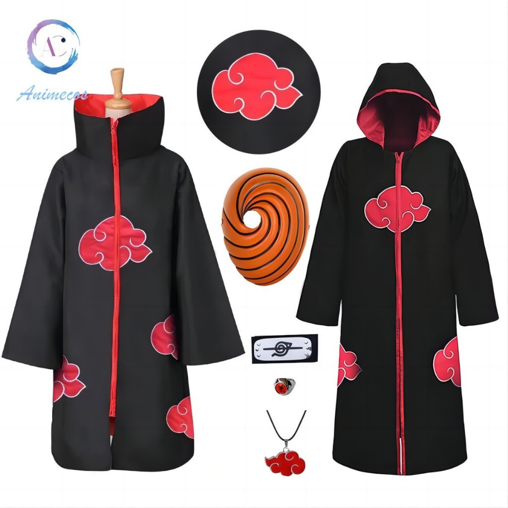 Naruto Costume Akatsuki Cloak Cosplay Sasuke Uchiha Cape Cosplay Itachi ...