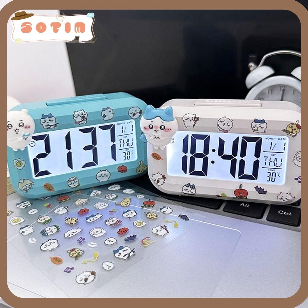 SOTIM Chiikawa Alarm Clock, Luminous with Night Light LED Digital Clock ...