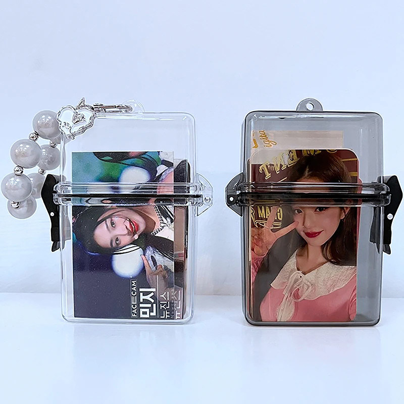 [GOI] 3 Inch Transparent Storage Box Photocard Holder With Rope ...