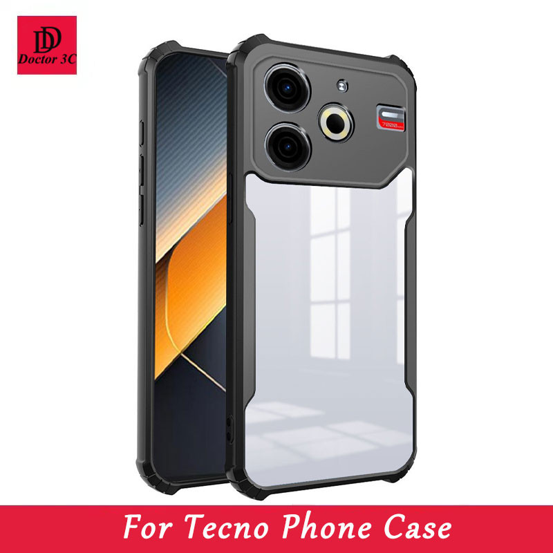Shockproof Acrylic Phone Case For Tecno Pova 6 Neo 5 Neo 4 3 POP 9 4 Lite Smart 6 Plus 5G 4G ...
