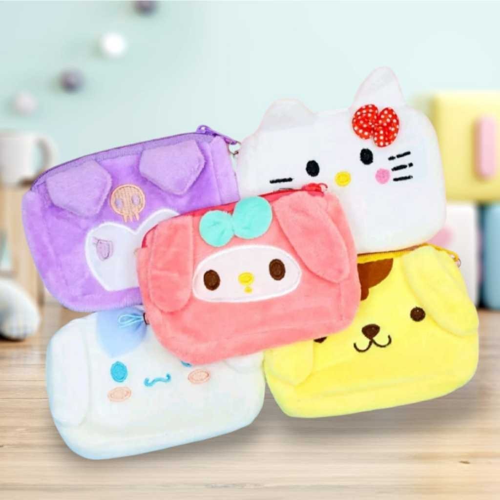 GANTUNGAN SANRIO COIN WALLET KEYCHAIN SANRIO COIN WALLET FUR MINI BAG ...