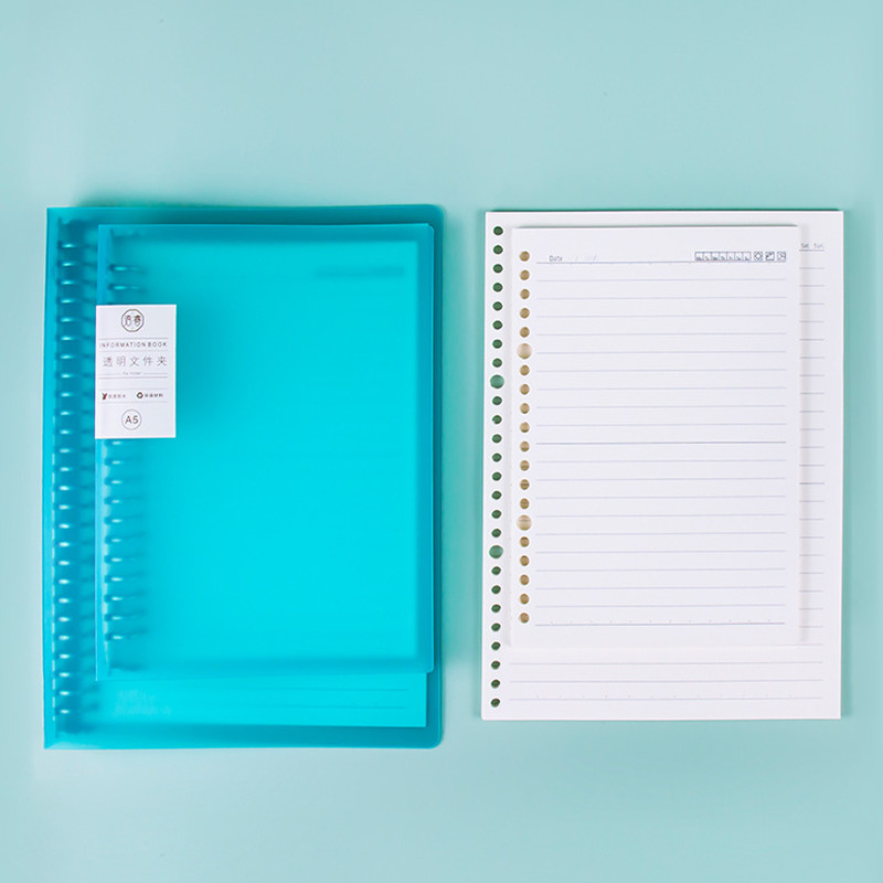 Pink Purple Blue A5 B5 Notebook Binder Refillable Loose-leaf Notebook ...