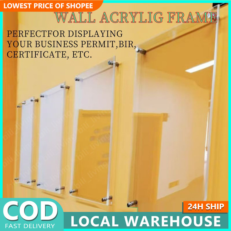A4 A3 WALL ACRYLIC FRAME Acrylic Photo Frame Acrylic Display Stand ...