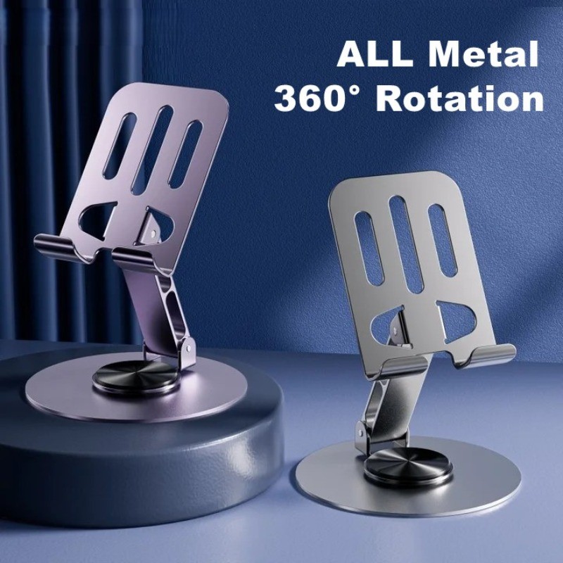 Aluminum Alloy Phone Stand 360° Infinite Rotation Foldable Multi-Angle ...