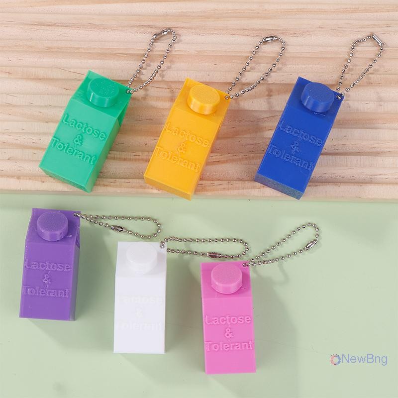 ONew Lactose And Tolerant Pill Holder Mini Milk Carton Keychain ...