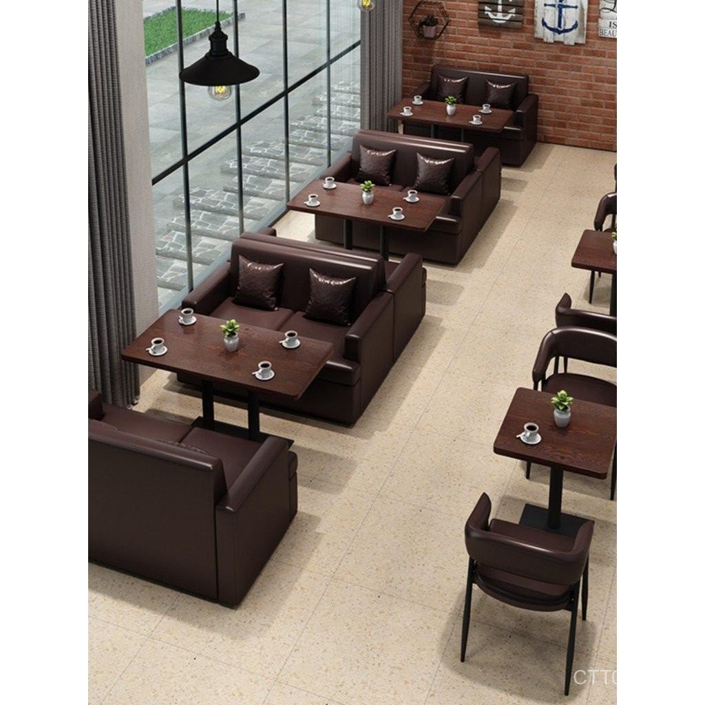 Minimalist Casual Table and Chair Set Theme Booth*Sofa Dessert Beverage ...