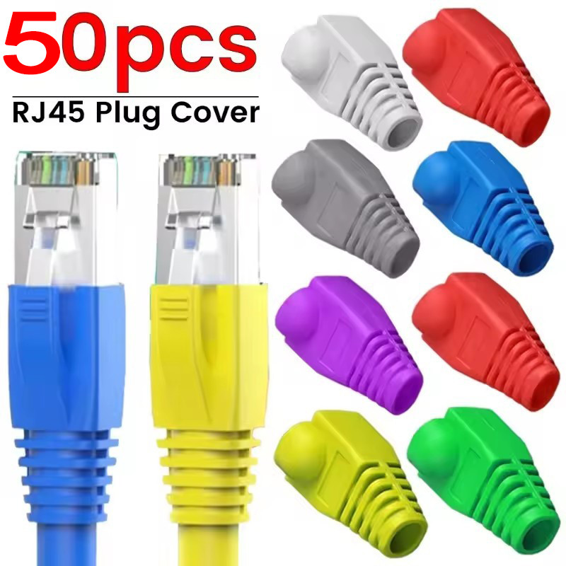 10-50Pcs Network Cable Strain Relief Boot Cover-Cable End Protective ...