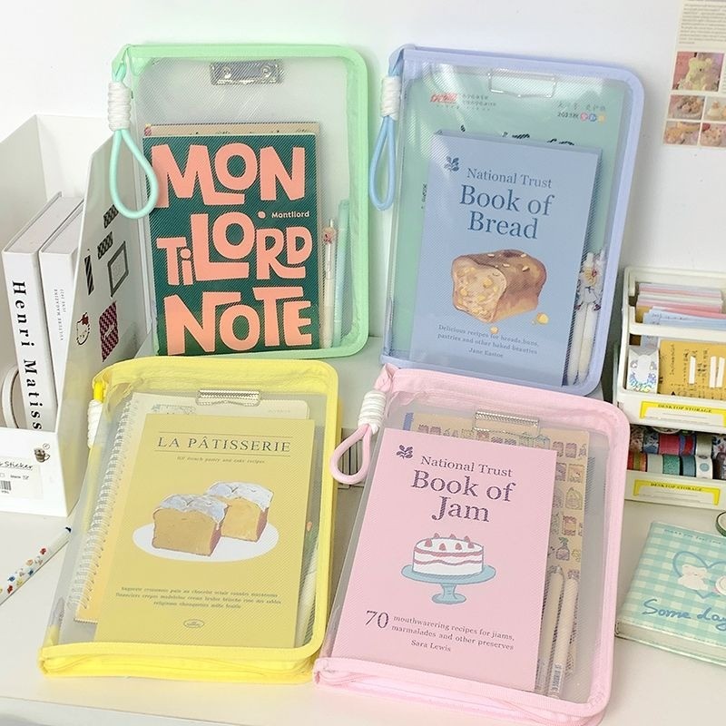 A4 Transparent Hard Shell File Bag Document Bag File Folder A4 A5 Paper ...