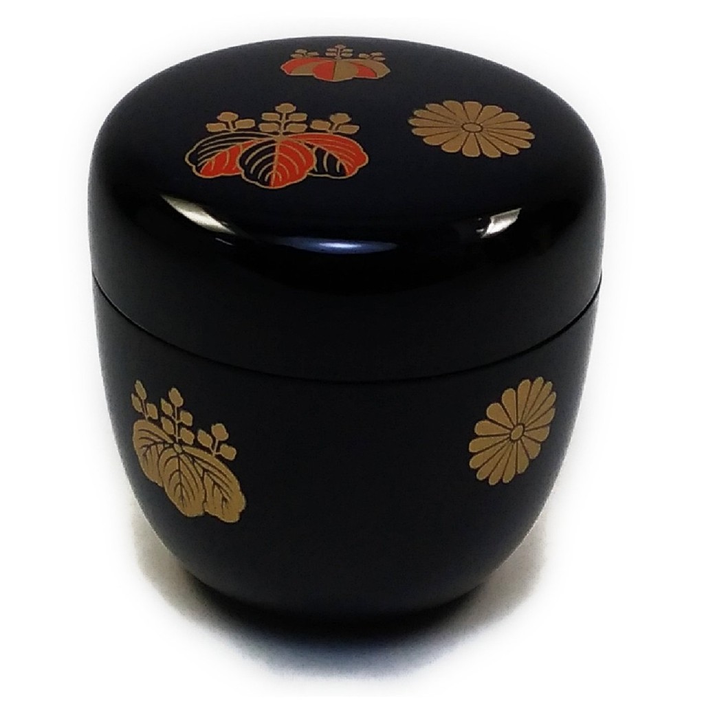 Chusen Natsume Takadaiji Maki-e Black Lacquer Color Maki-e Resin Made ...