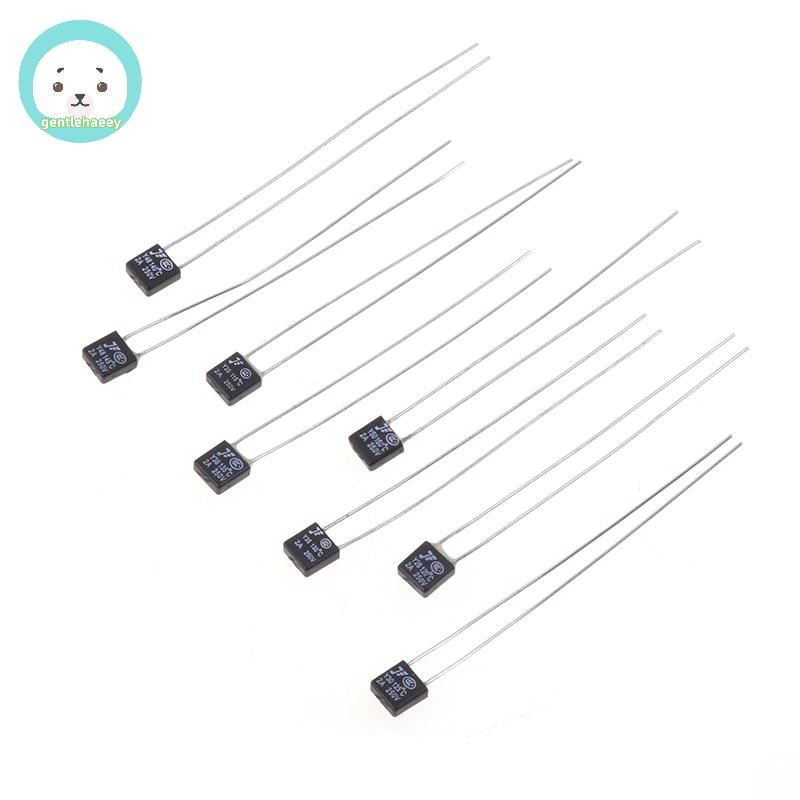 Gent 10Pcs Black Square Fan Motor 2A 250V Thermal Fuse LED Fues 115 120 ...