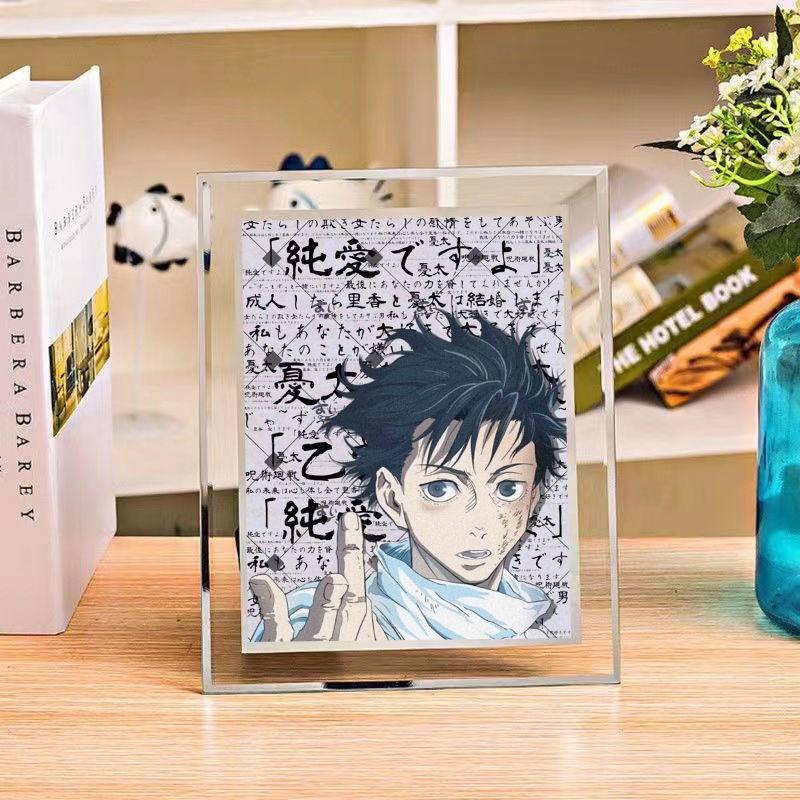 Jujutsu Kaisen Glass Crystal Photo Frame Yuta Okkotsu Satoru Gojo Anime ...