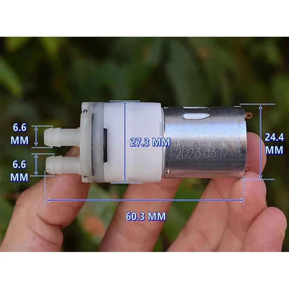 Micro Mini 370 Motor Diaphragm Water Pump DC 12V Small Self-priming Suction Water Pump DIY Tea ...