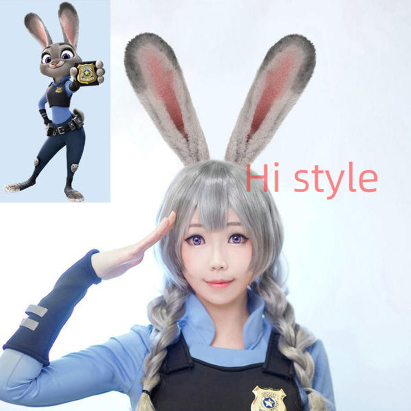 Zootopia Judy Hopps Police officer rabbit ear headband cosplay ...