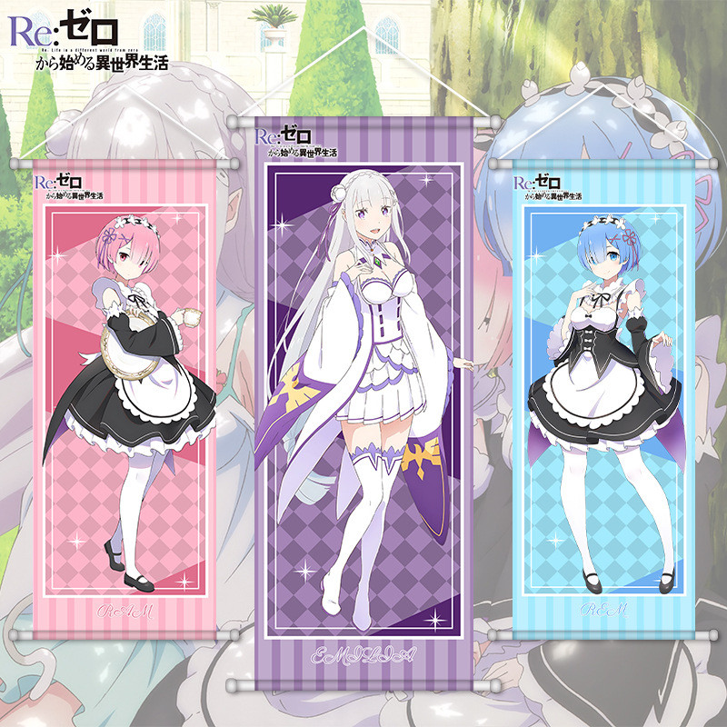 Animation Merchandise Scroll Hanging Painting 72x28cm Two-Dimensional Comics Life in Another ...