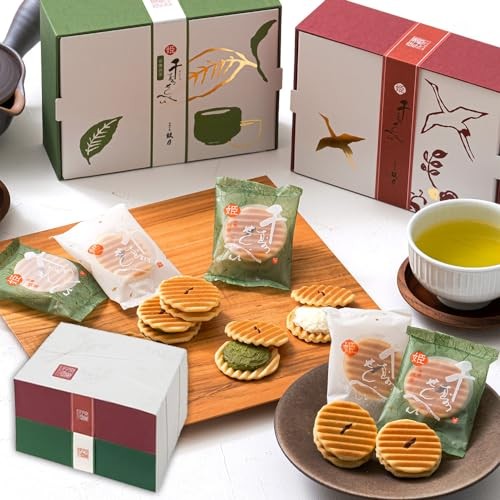 Hime Senju Senbei Assorted Gift Box (Sugar Cream & Organic Matcha ...