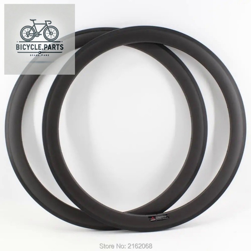 1Pair New 700C 50mm clincher rims Road bicycle matt finish UD full ...