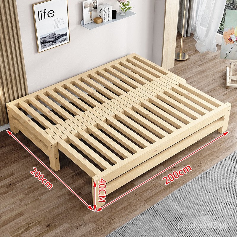 7T Simple Solid Wood Bed Sofa Tatami Pull-out Multifunctional ...