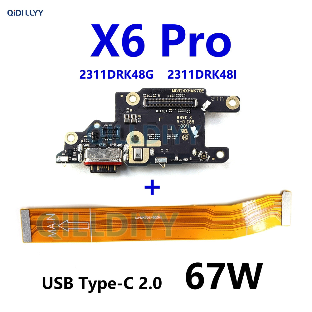 For Xiaomi Poco X6 Pro USB Board Charger Dock Charging Port Connector Mainboard Main Board ...