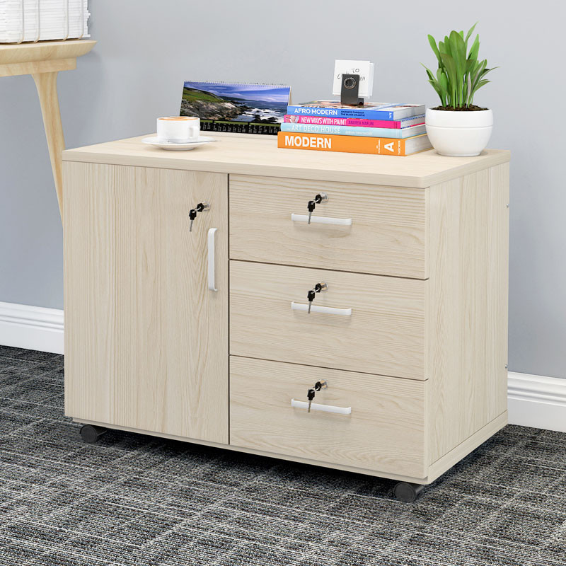 Wooden Filing Cabinet Small Materials Office Cabinet Household Drawer ...