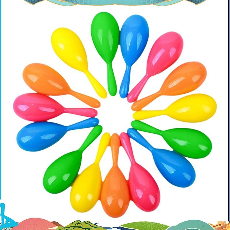 25PCS Maracas for Kids, Maracas Mini Colorful Maracas Toy Noisemaker ...
