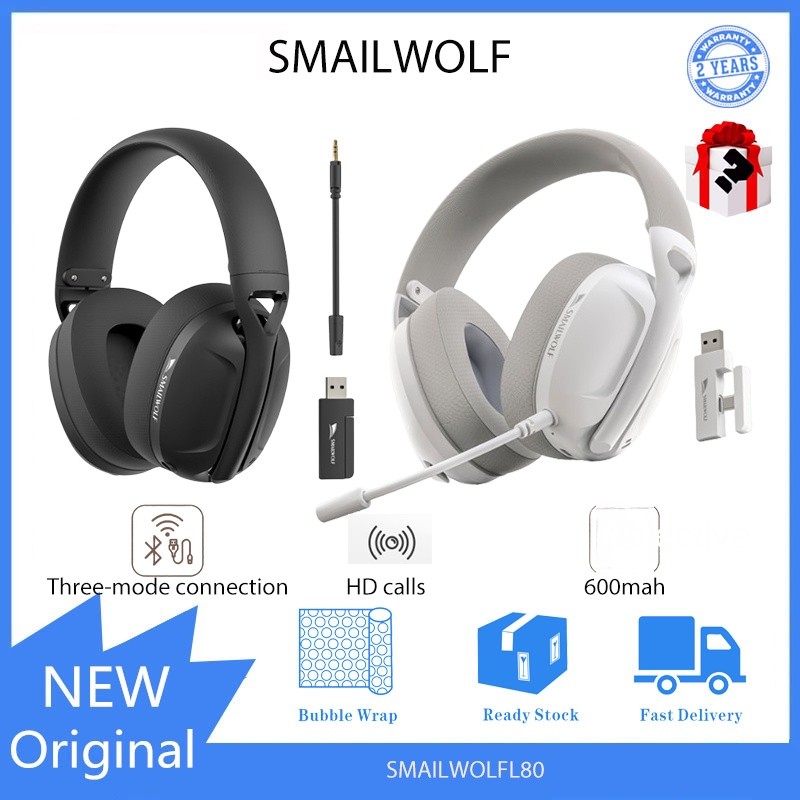 SMAILWOLF L80 wireless Bluetooth headset gaming headset three-mode ...