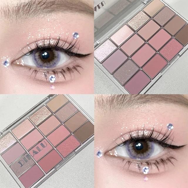 DIKALU Korean Low Saturation Eyeshadow Palette 16 Colors High ...