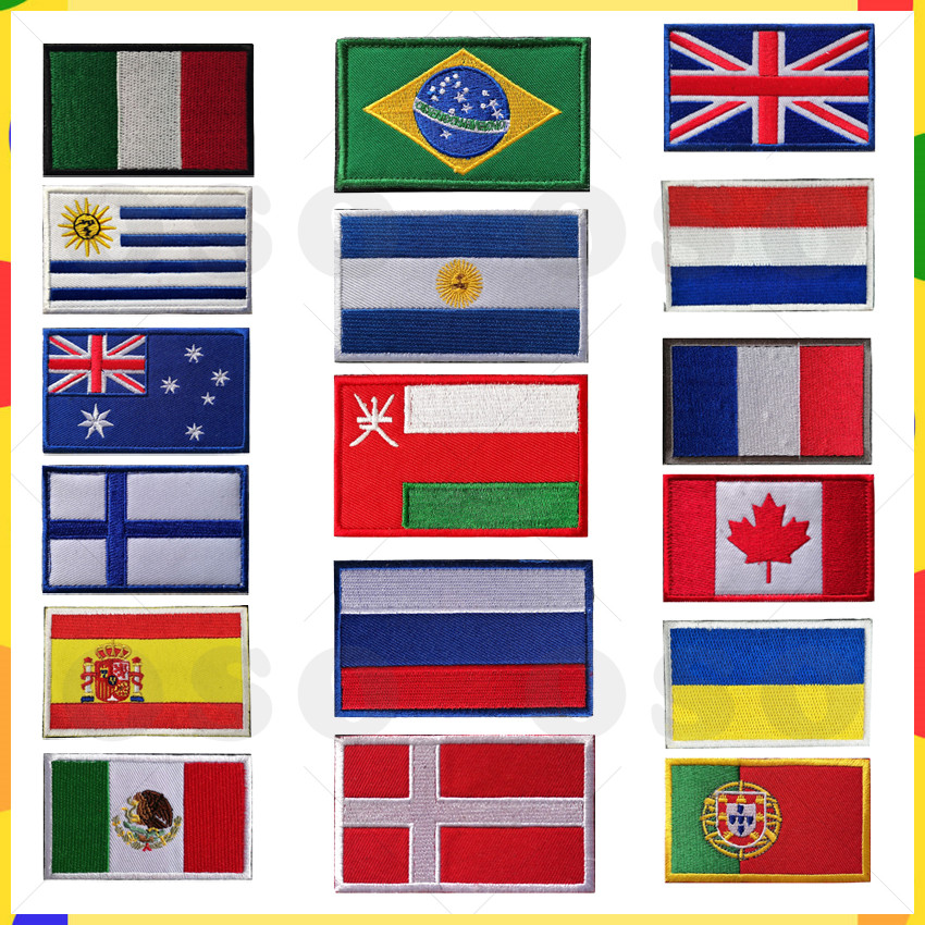 8 x 5 cm Philippine Flag Patch Embroidery Patch Badge Velcro Patch ...