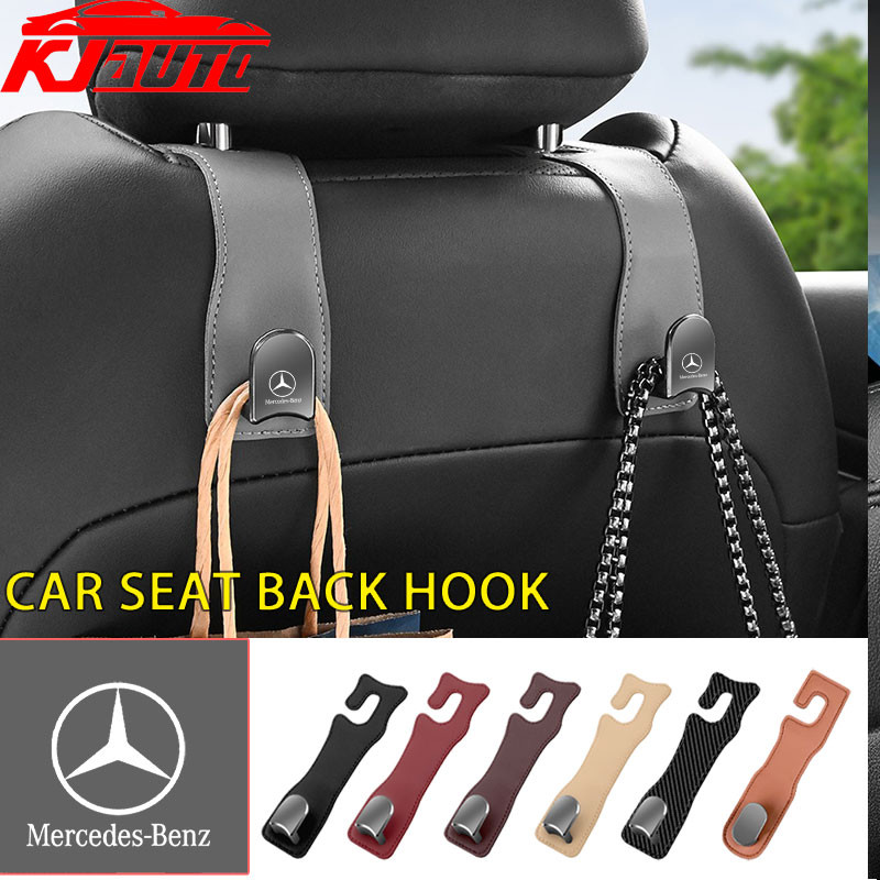 1/2pcs Mercedes Benz Hidden Car Back Seat Hook Headrest Leather Soft ...