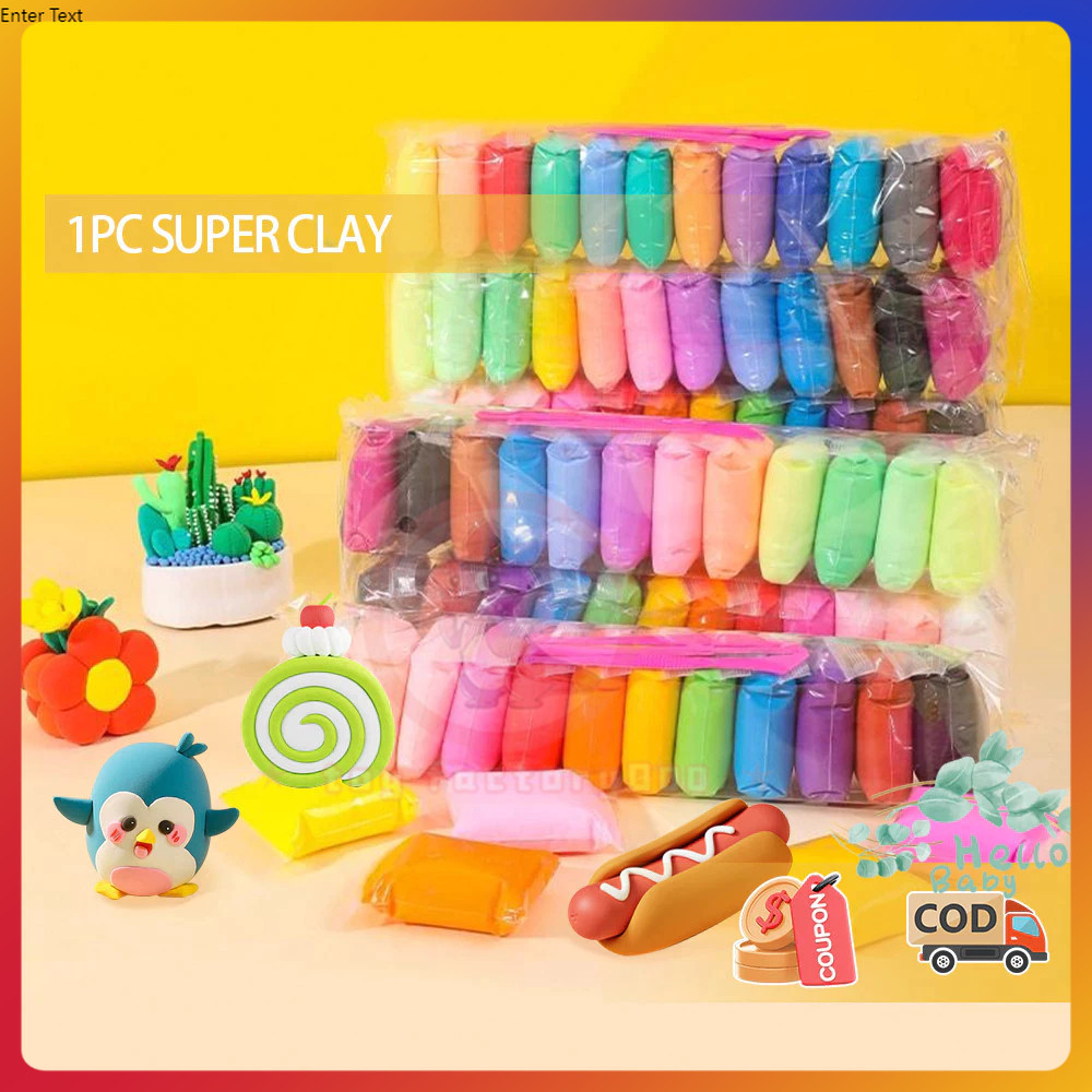 12/36 PCS Air Dry Clay,Colorful Children Modeling Soft Clay with Tools,Magic Clay Tools for Kids ...