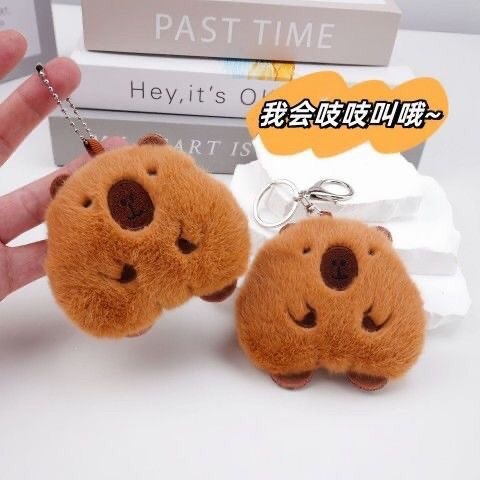 Capybara Keychain Will Call Doll Pendant Cartoon Bag Ornaments Doll ...