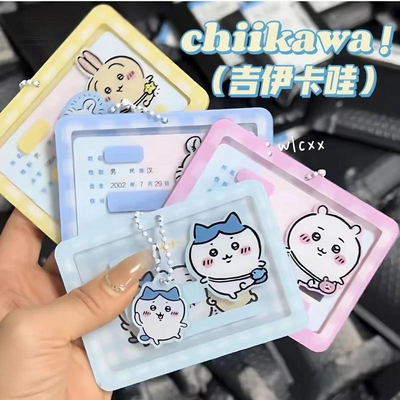 Anime Cartoon chiikawa Ita Bag ID Card Transparent Protective Sleeve ...