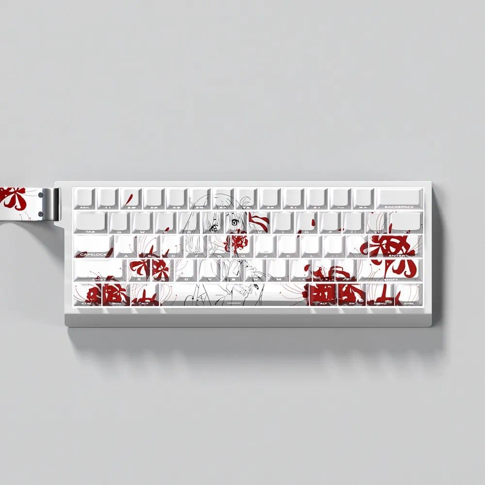 Nishikigi Chisato Keycap Cherry Profile PBT Letter Side-engraved Light ...