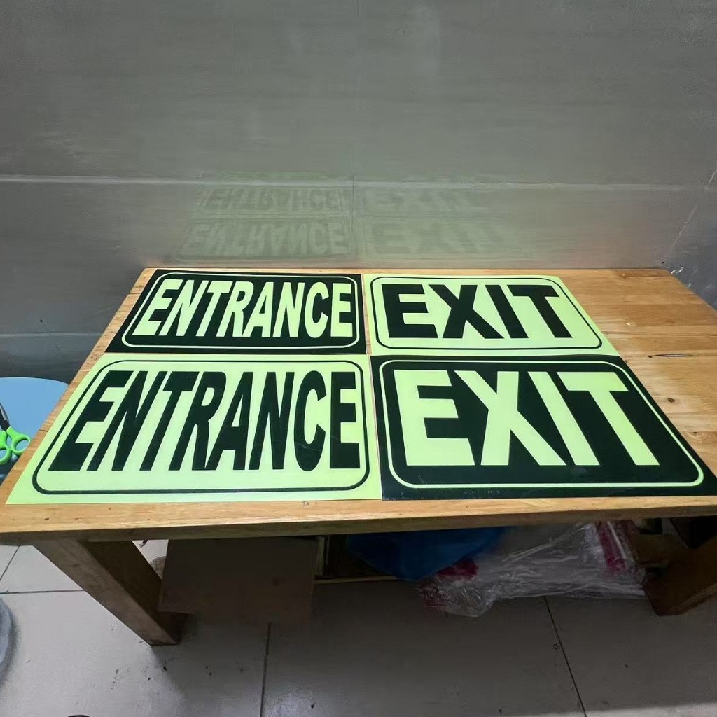 Fire Exit Sign Emergency Exit Only Green Glow in the Dark Cut Out ...