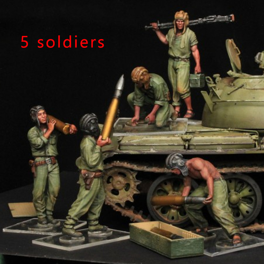 1/35 Vietnamese soldier, Set for 5, Resin Model figure soldier ...