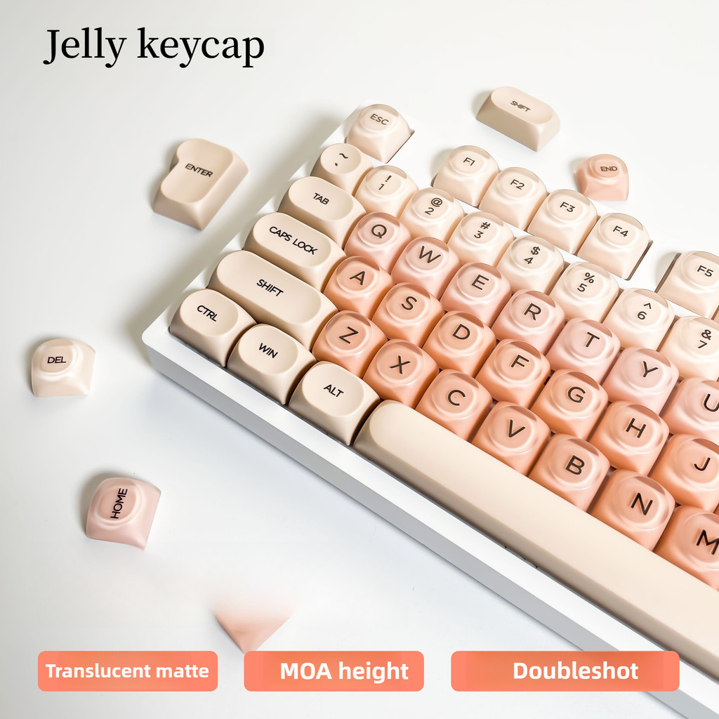 Jelly Keycap MOA Profile PBT Material Doubleshot Cute Semi-transparent ...