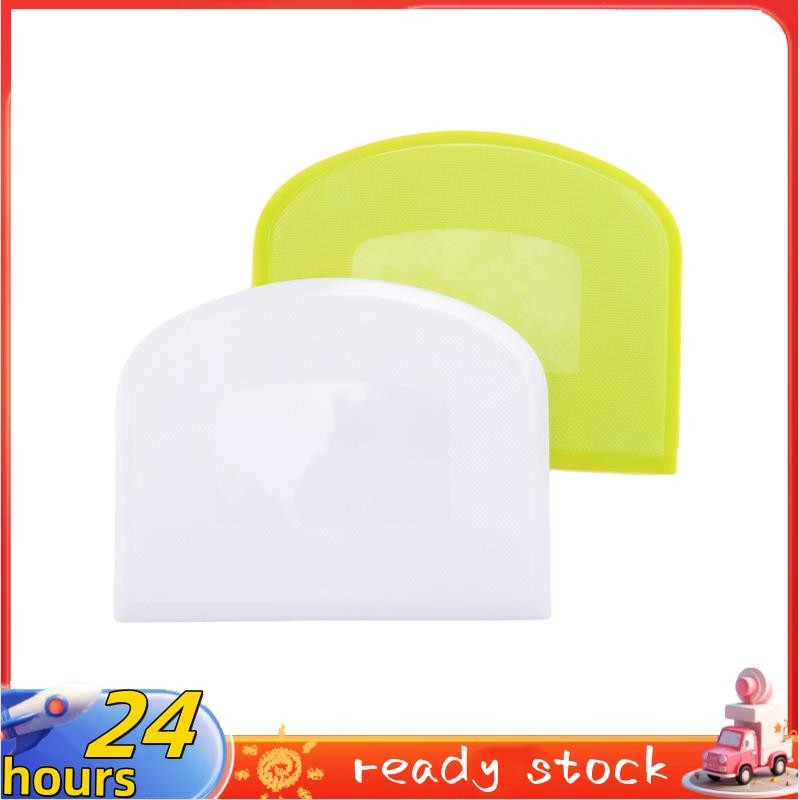 []2 Pieces Dough Scraper Bowl Scraper Food-Safe Plastic Dough Cutter ...
