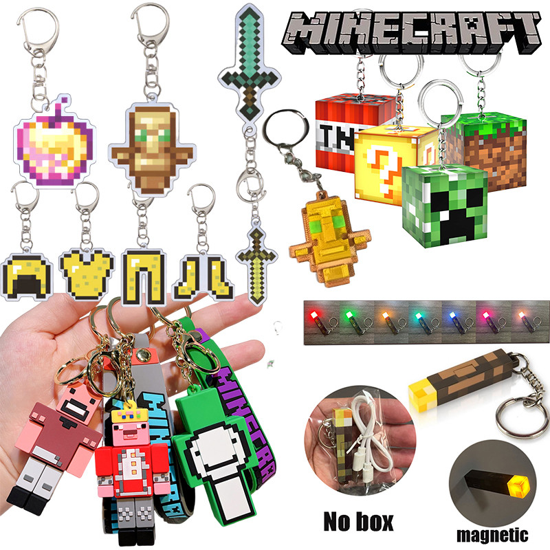 6pcs Minecraft Acryli Key Ring for Kid Birthday Gifts Minecraft Touch ...