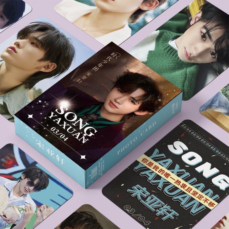 50-55pcs TNT Hologram Laser Lomo Cards ‌Zhang Zhenyuan Yan Haoxiang He Junlin Song YaXuan ...