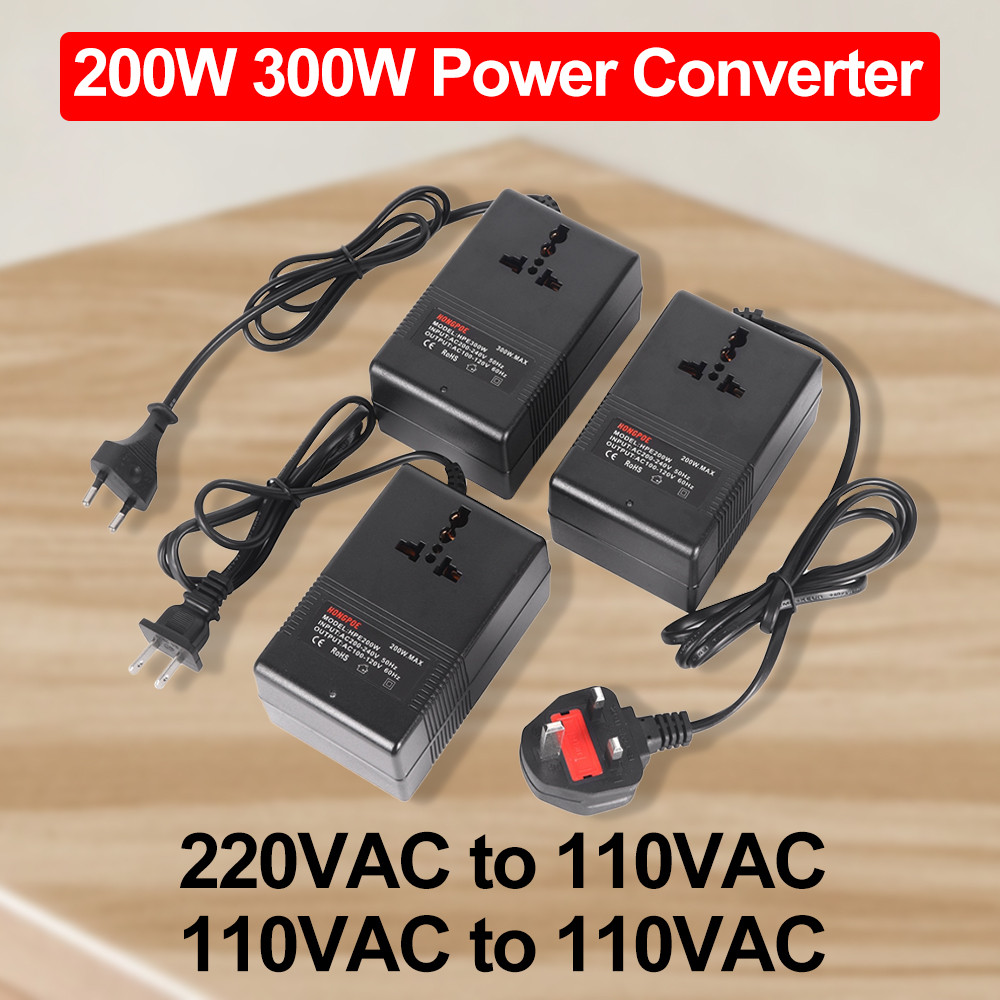 200W 300W Voltage Converter 220V To 110V Transformer Step Down Transformer Voltage Converter ...