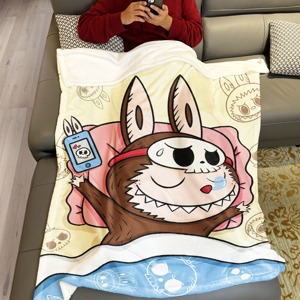 labubu blanket ,POP MART , Super Soft Fleece Throw Blankets for Couch ...