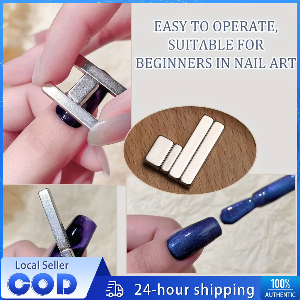 Nail Art Magnet Set 4 Pcs Set Mini Tangram Puzzle Magnet Cat Eye Magnet ...