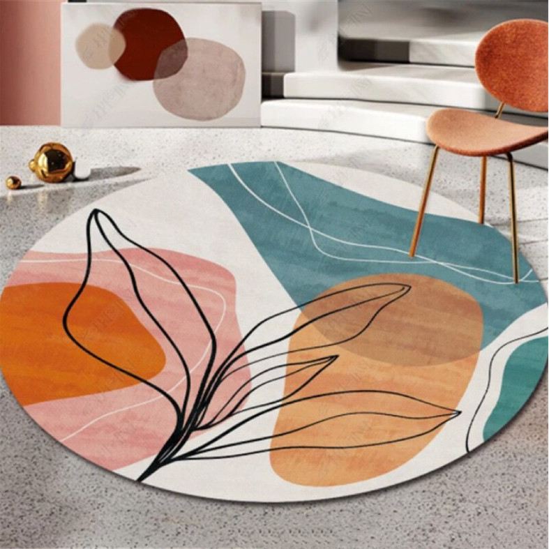Hl0701 Modern Round Carpet Aesthetic Motif Round Carpet Aesthetic Round ...